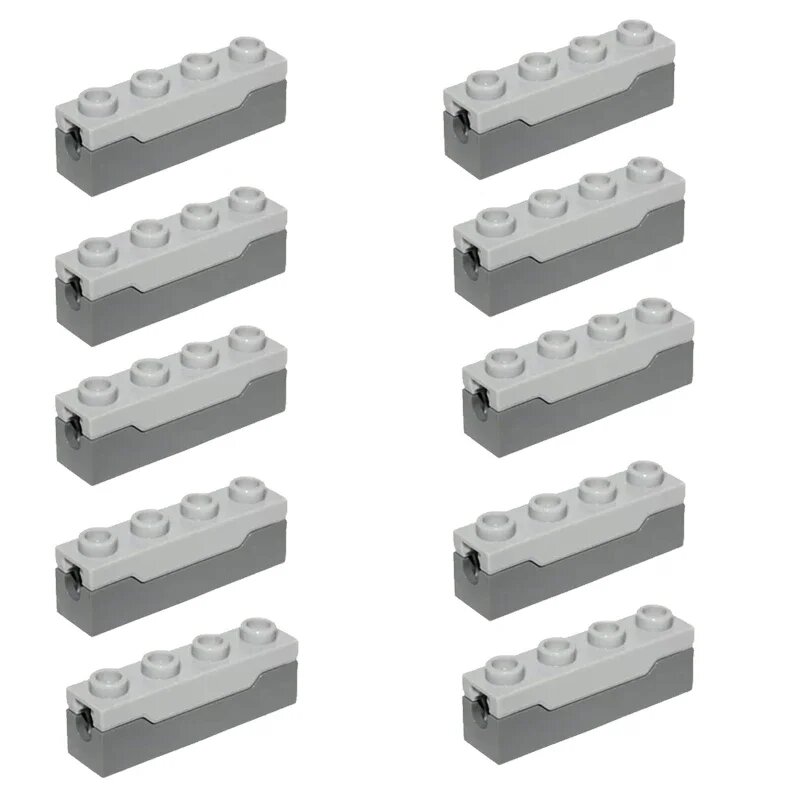 Серые строительные блоки Lego Launcher 10шт
