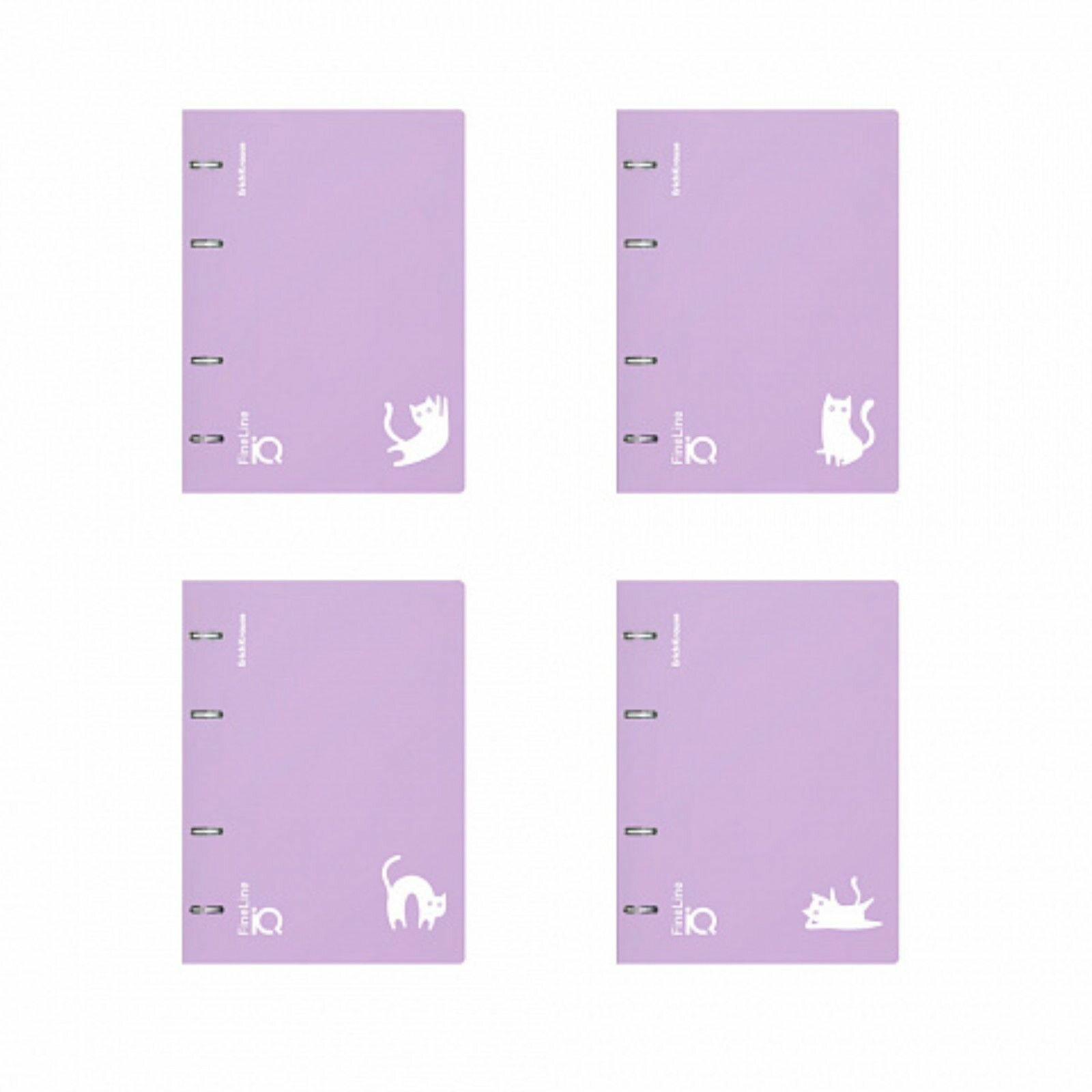 Тетрадь 100л. кл. "IQ FineLine, Brave cats" ErichKrause, пластиковая обложка (60674)