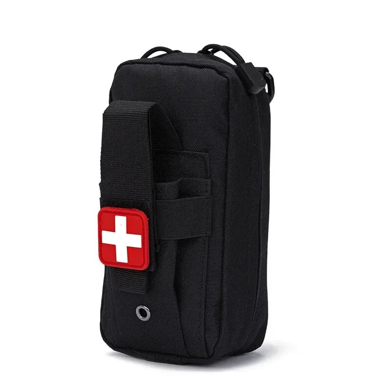 Черная тактическая аптечка REDHUNT MOLLE