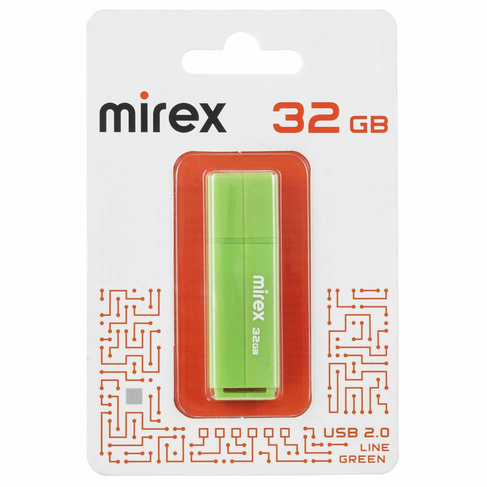 Память USB Flash 32 ГБ MIREX LINE (13600-FMULGN32) - USB2.0, USB Type-A