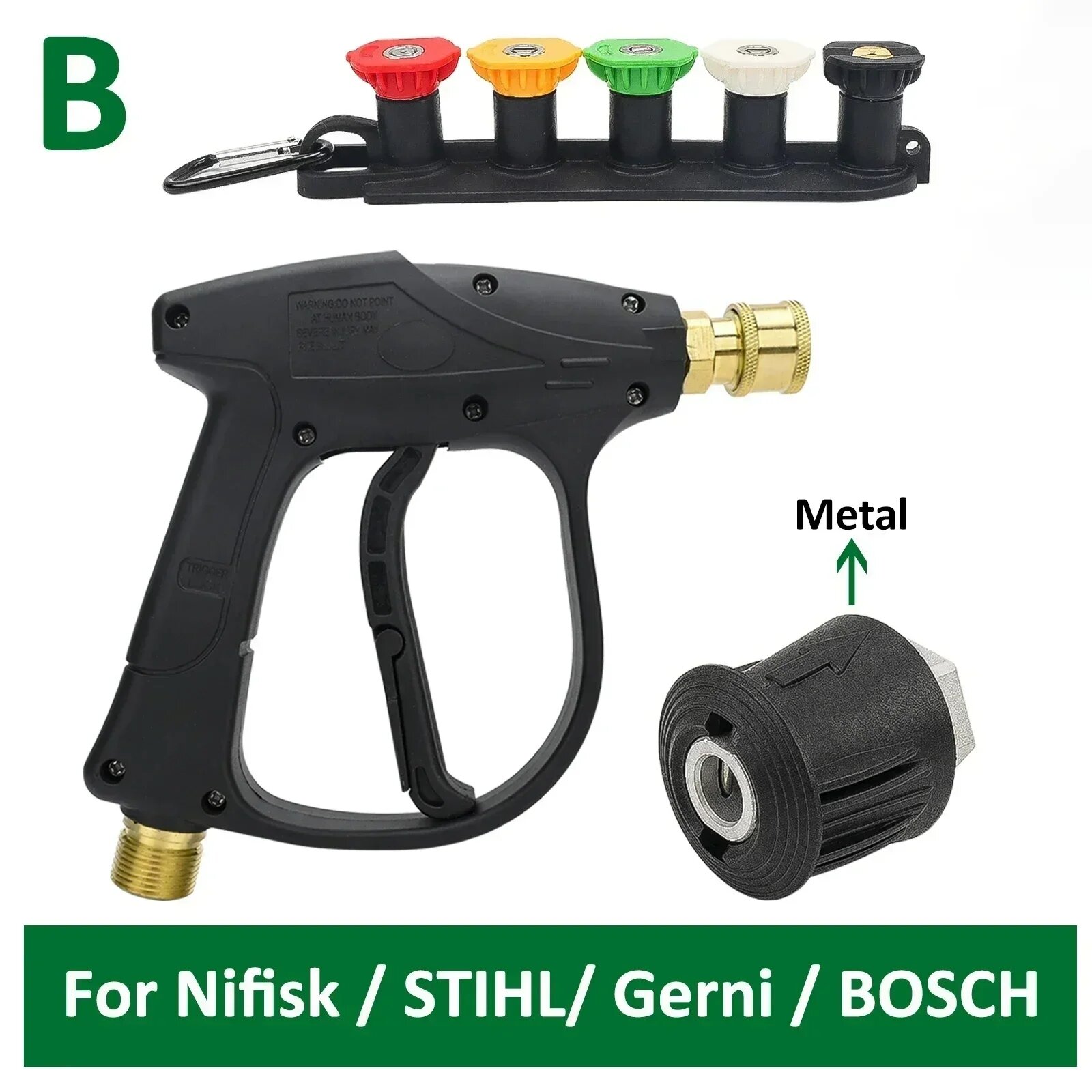 Пистолет Для Мойки Высокого Давления, Совместимый С Karcher/Nilfisk/Parkside/Bosch, С B