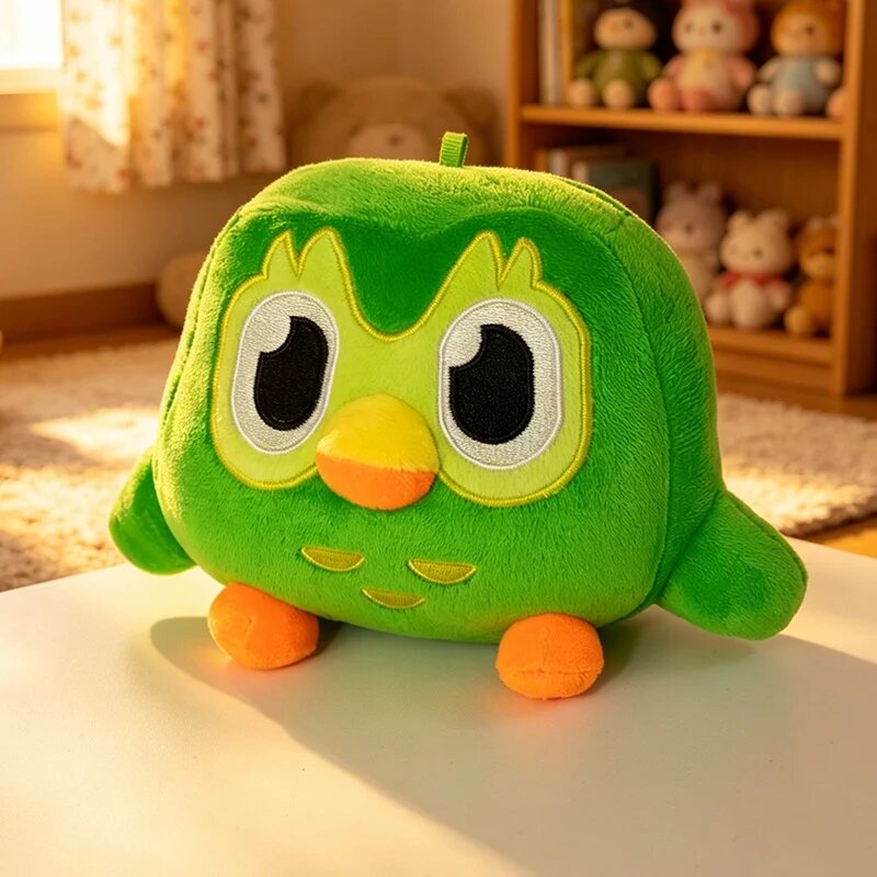 Мягкая игрушка Duolingo сова, цвет open eyes, 12 см