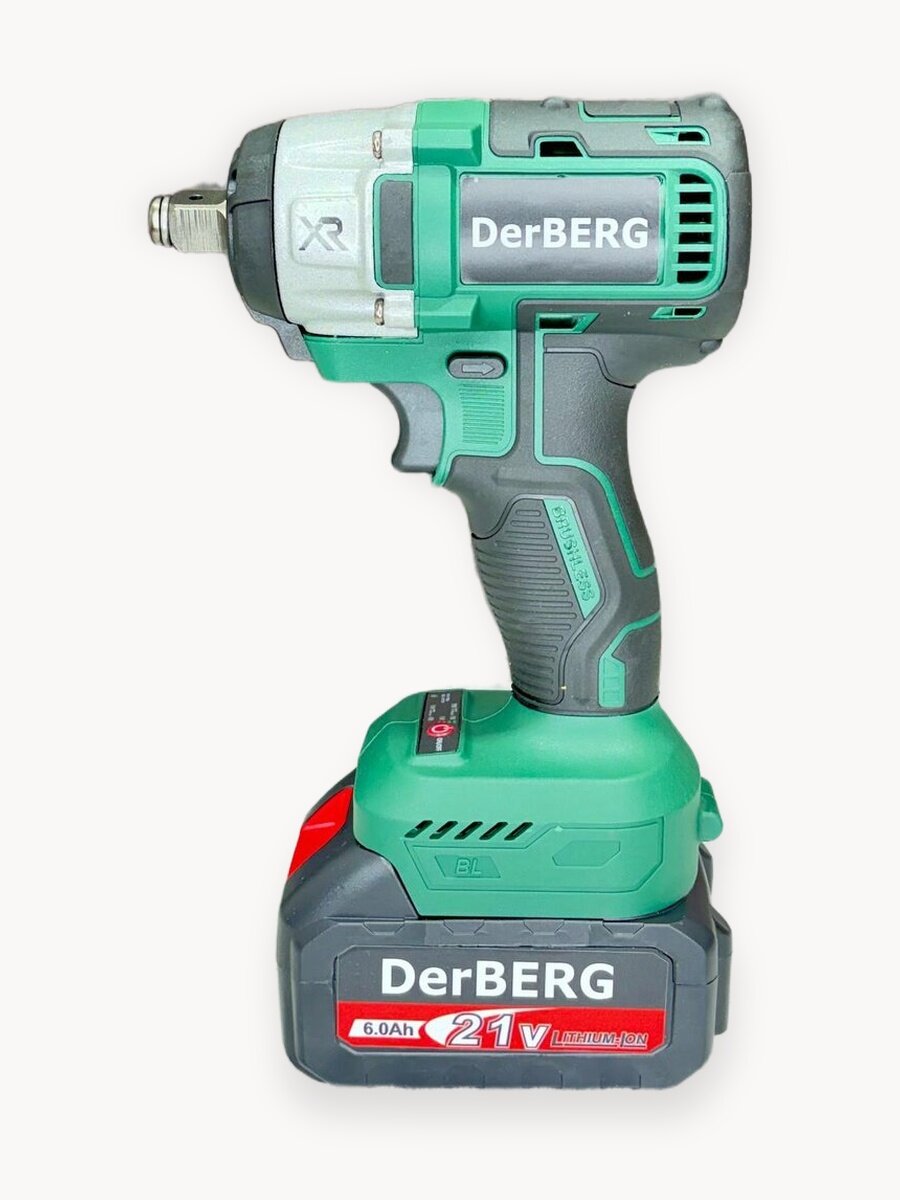 Гайковерт аккумуляторный с набором бит и сверл 320 Нм, 21 В, 6 Ач / для строительства и откручивания колесных гаек