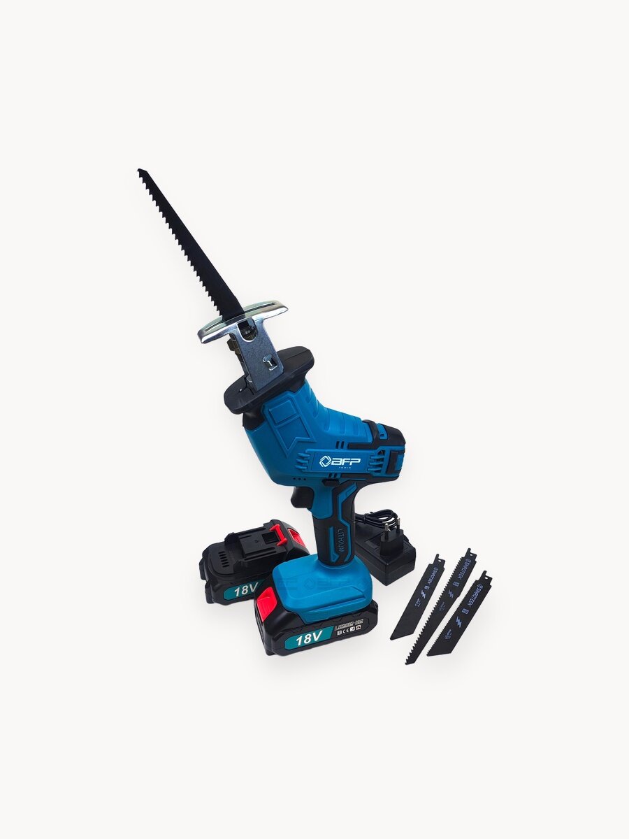 Пила аккумуляторная сабельная 18В - 21В, кейс, два аккумулятора