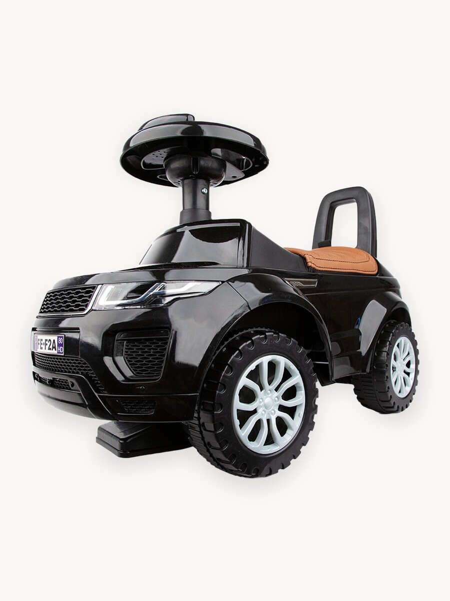 Каталка толокар детская, мягкое сиденье из экокожи, со звуком