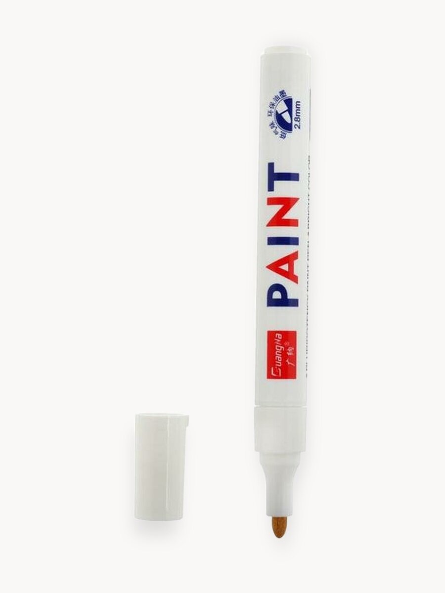 Маркер - карандаш, краска для шин водонепроницаемая на масляной основе, белый