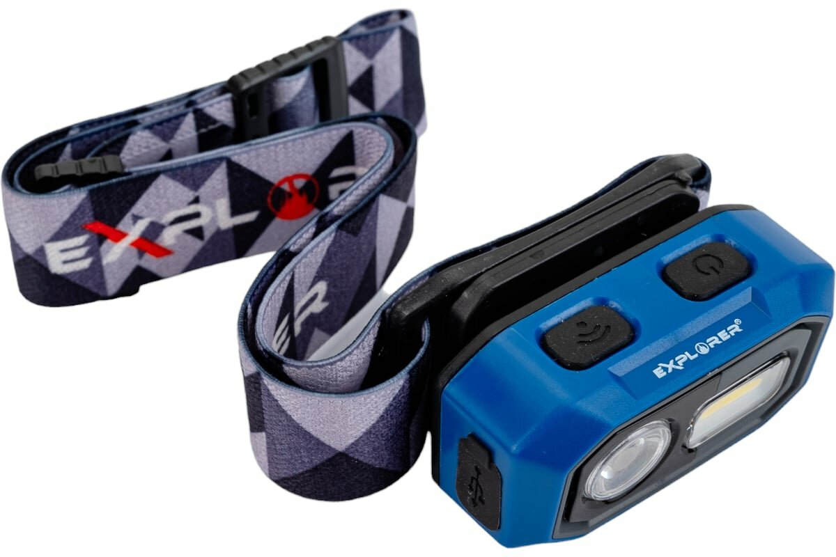 КВТ Explorer HL-6567 88899 Налобный фонарик с режимами яркости, компактный, водостойкий