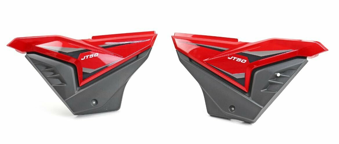 Облицовка боковая (крышка бардачка) Alpha FX Max красная (пара)