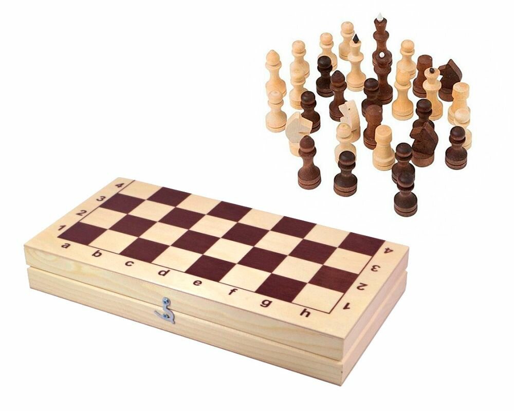 Шахматы обиходные деревянные 30х30