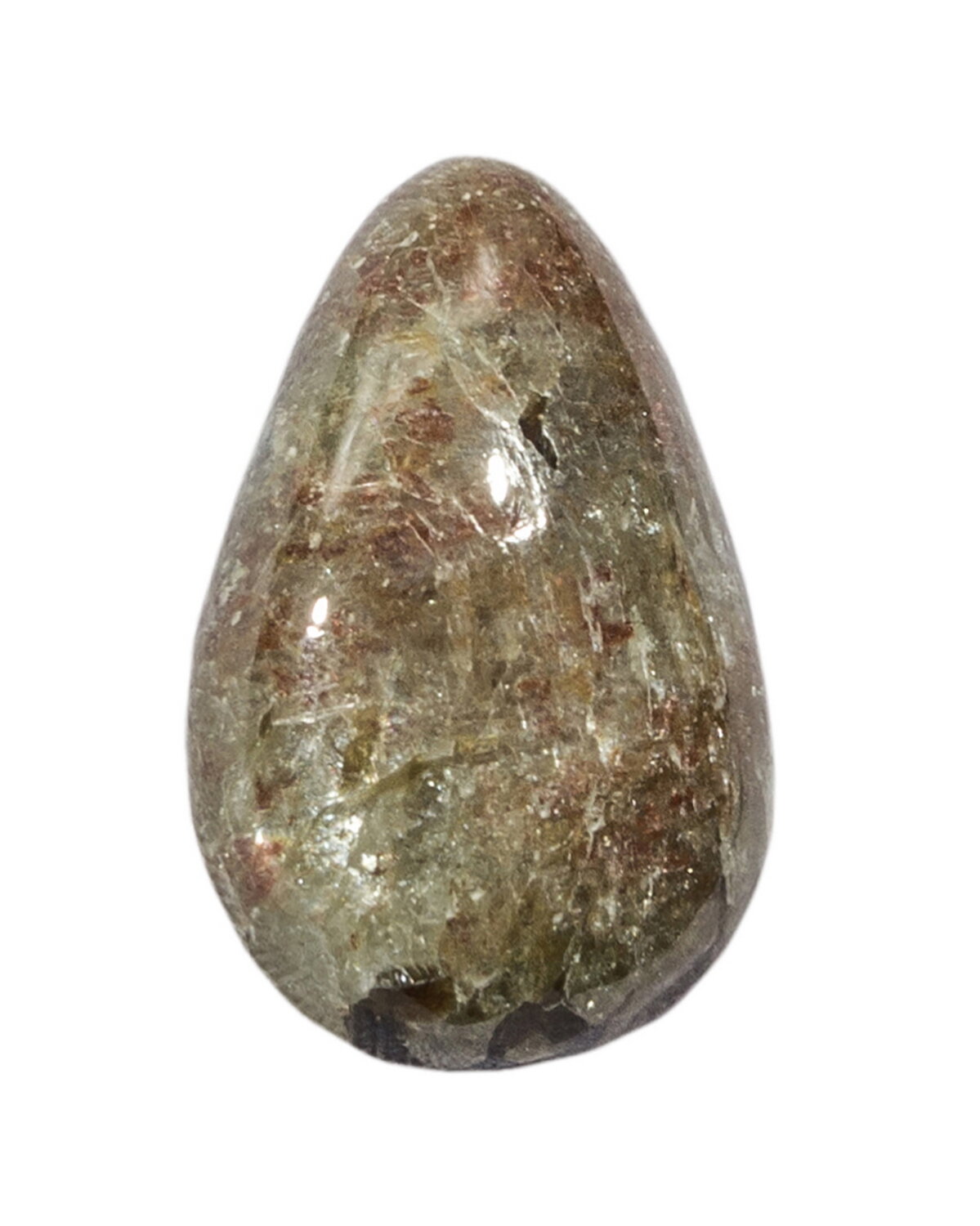 Кабошон Кианит зеленый, размер: 21х13х5 мм, натуральный минерал.