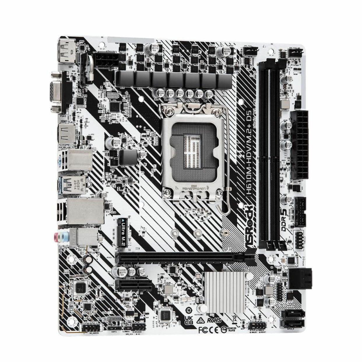 Материнская плата Asrock H610M-HDV/M.2+ D5 (Intel LGA -1700 H610 2xDDR5)