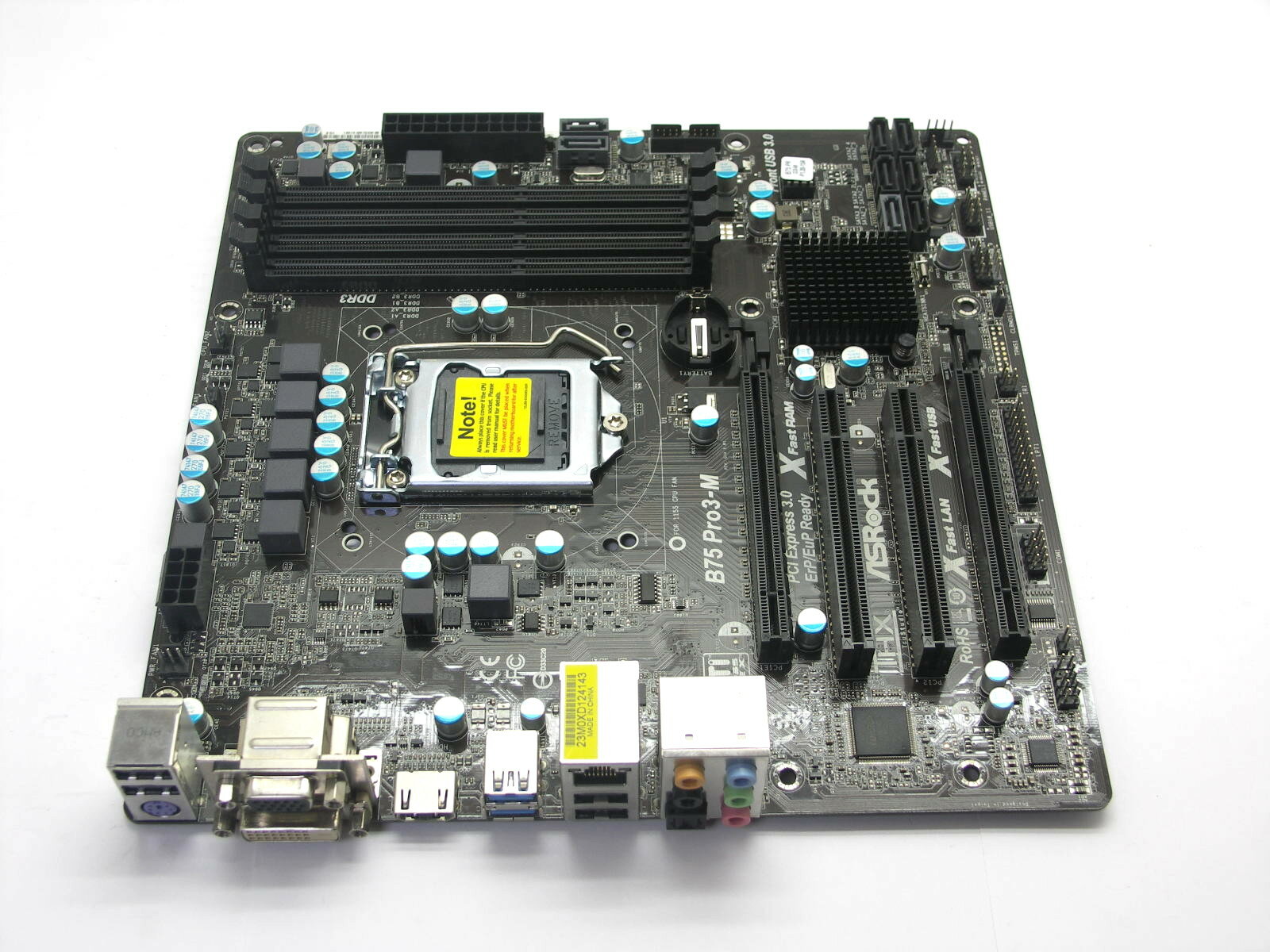 Материнская плата S-1155 AsRock B75 Pro3-M, B75/4DDR3/SATA/Lan/VGA/DVI-D/HDMI/Sb/USB3.0/ATX