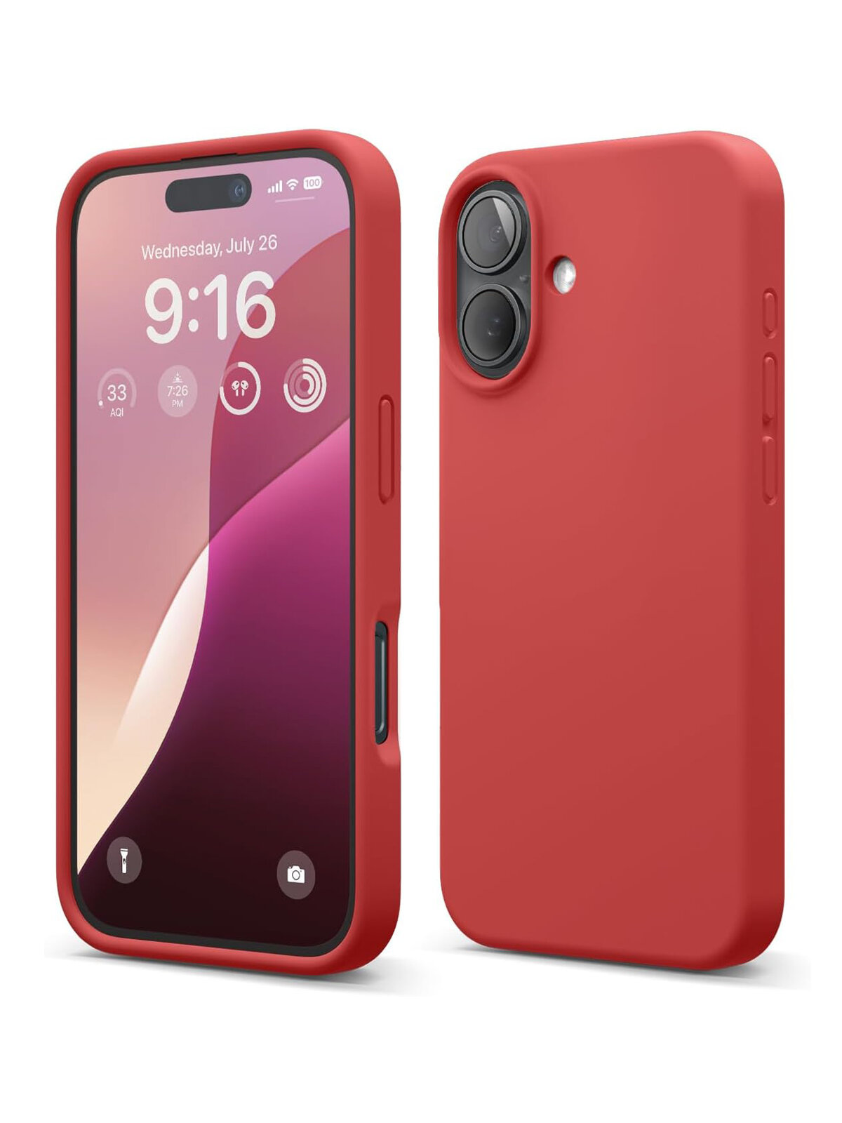 Elago для iPhone 16 чехол Soft silicone (Liquid) Red