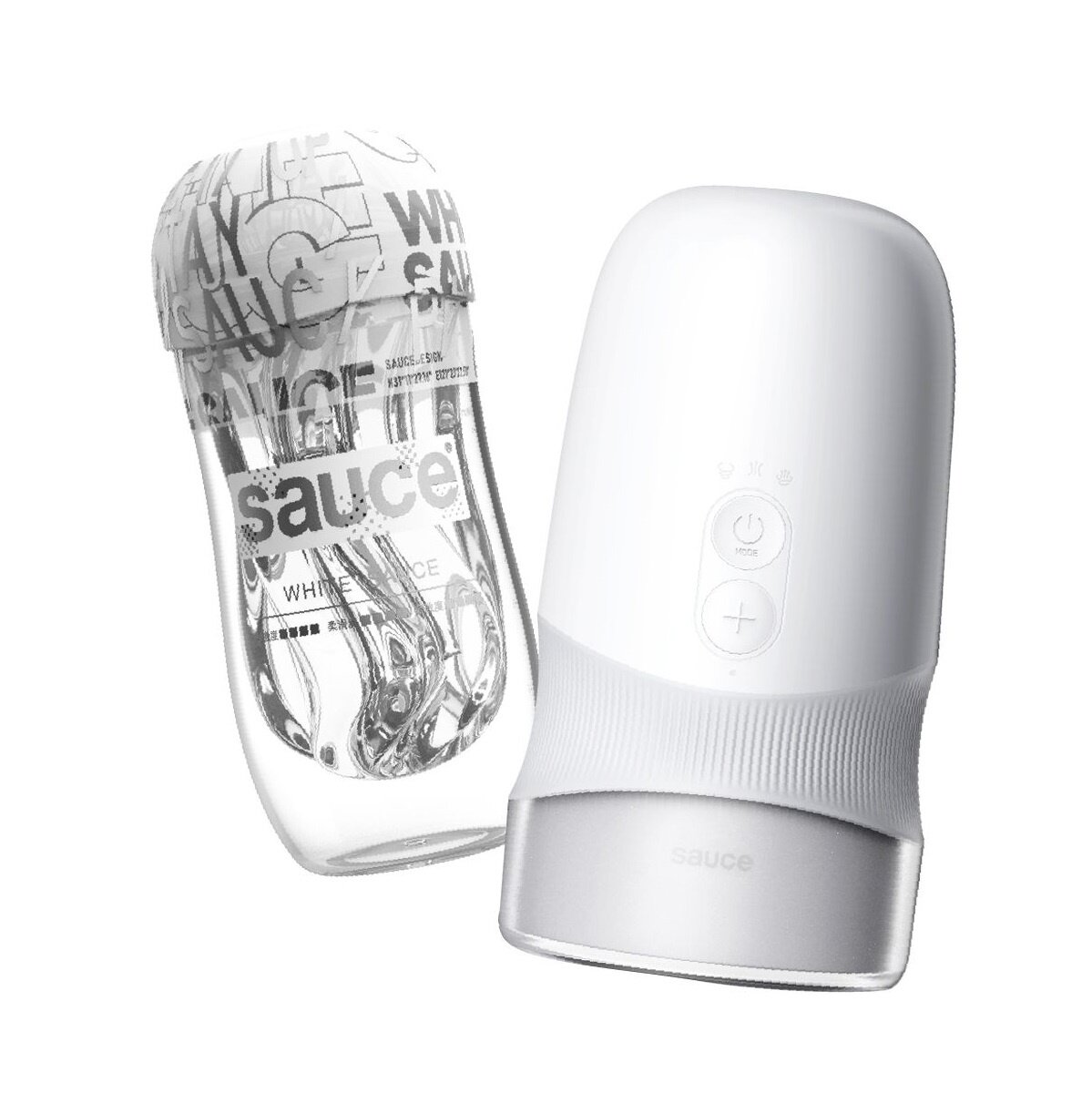 Автоматический мастурбатор Extra Sauce многоразовый, с насадкой Sauce White, белый