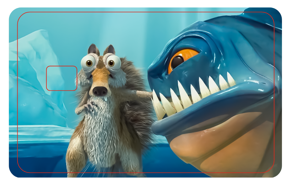 Наклейка на банковскую карту, стикер на карту, Ледниковый период