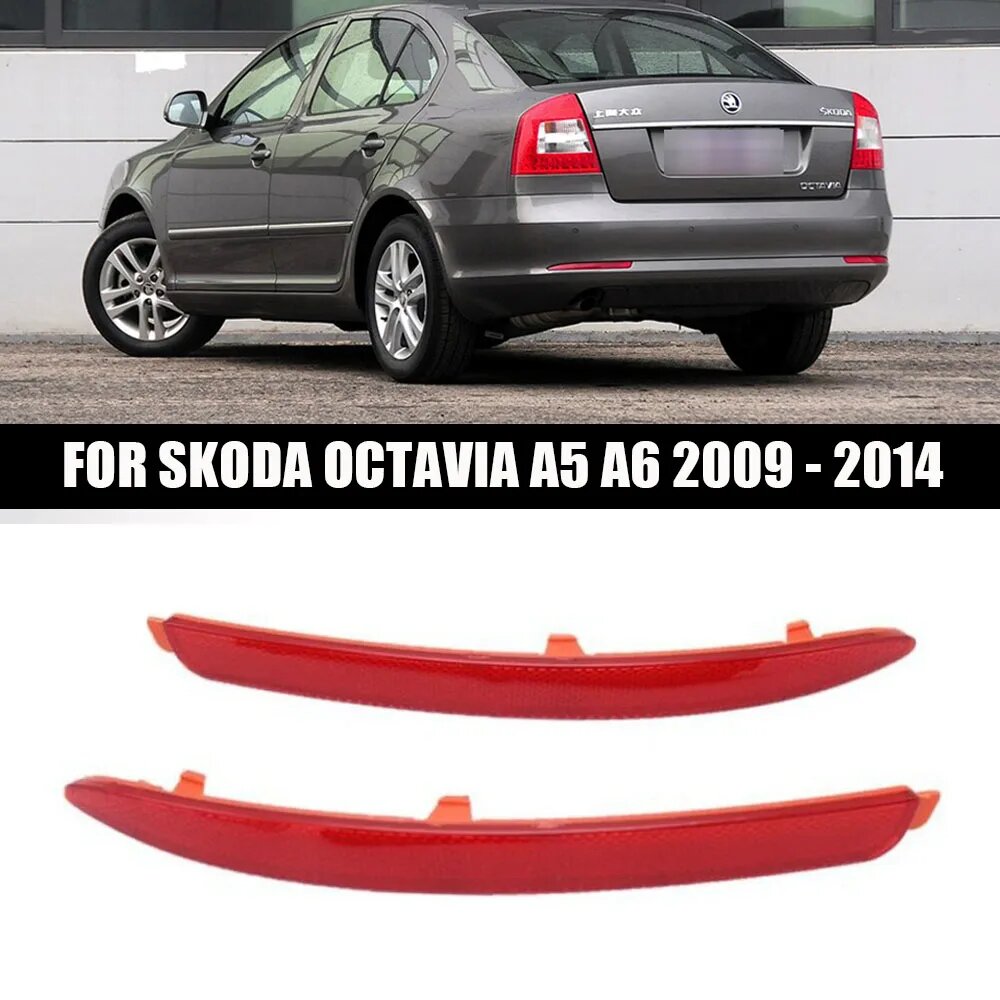 Задний тормозной отражатель, стоп-сигнал для Skoda Octavia A5 A6 2009 2010 2011 2012 2013 2014, фонарь заднего бампера, автомобильные аксессуары Only Right