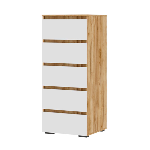 Комод под телевизор с ящиками Хелен КМ 03 (502х1188х460), белый/дуб крафт золото