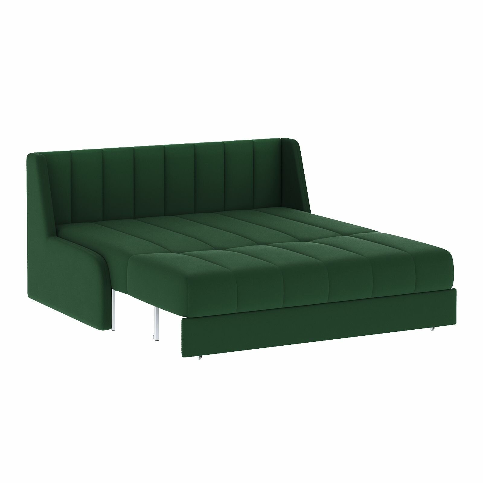Диван-кровать Ричмонд Вертикаль с механизмом аккордеон в зеленом велюре М39, со спальным местом 140*200