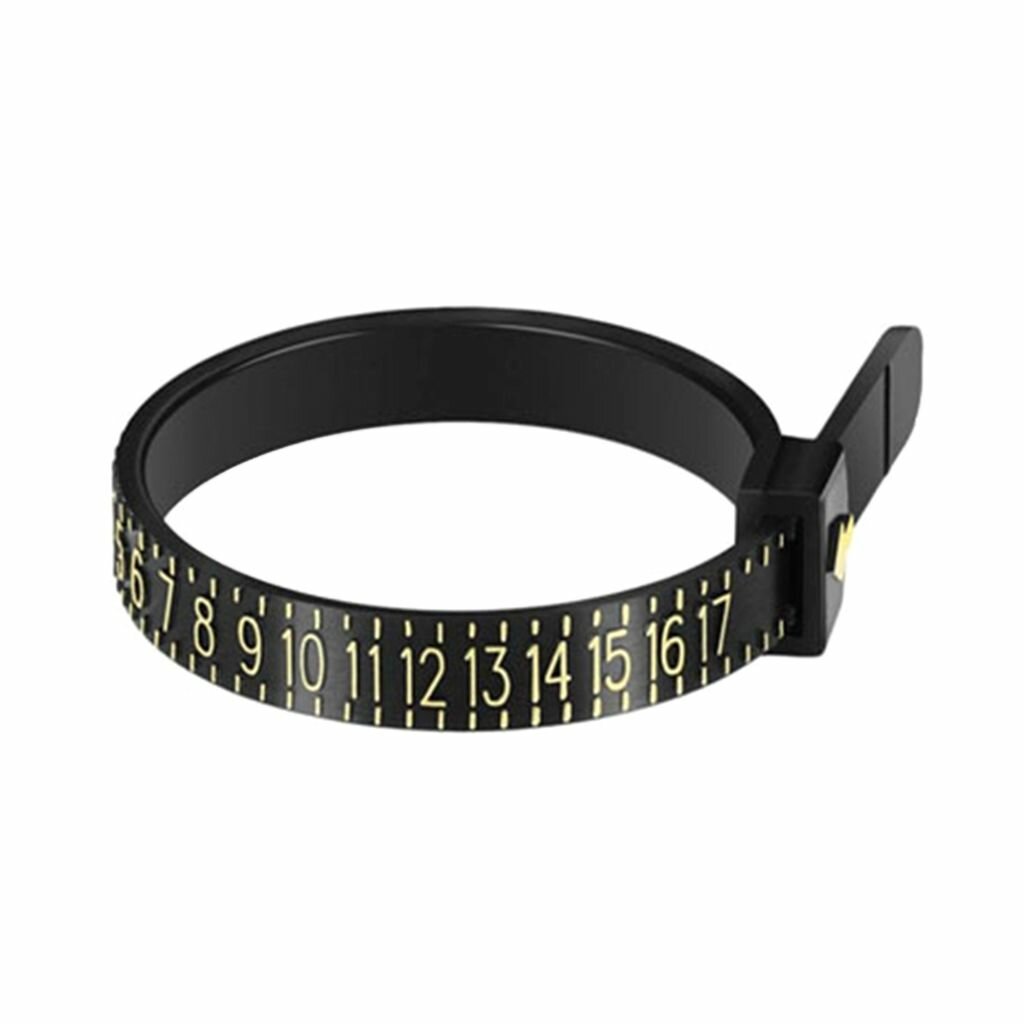 (1 шт.) Кольцевое измерительное кольцо, измерительный ремень, измерительная лента, измерительный палец, стандартная мягкая линейка-черный