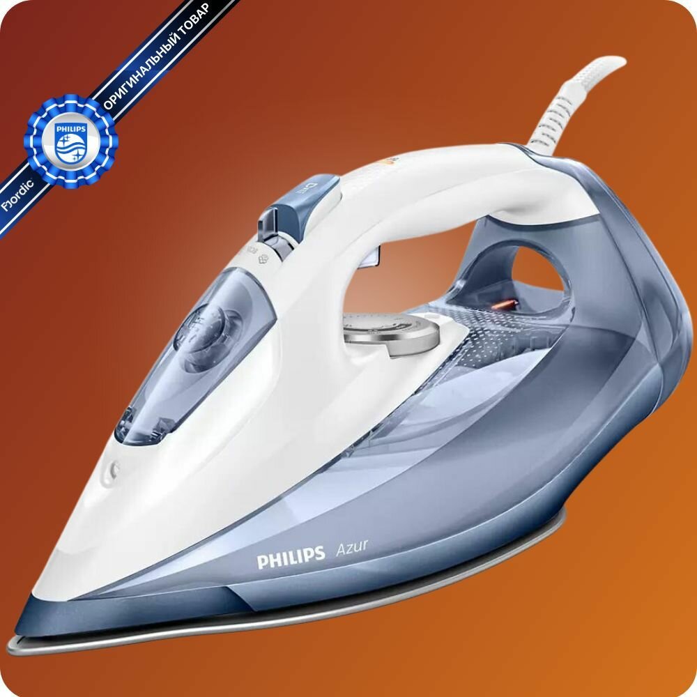 Паровой утюг Philips Azur GC4902/20, синий, белый 00-00004549