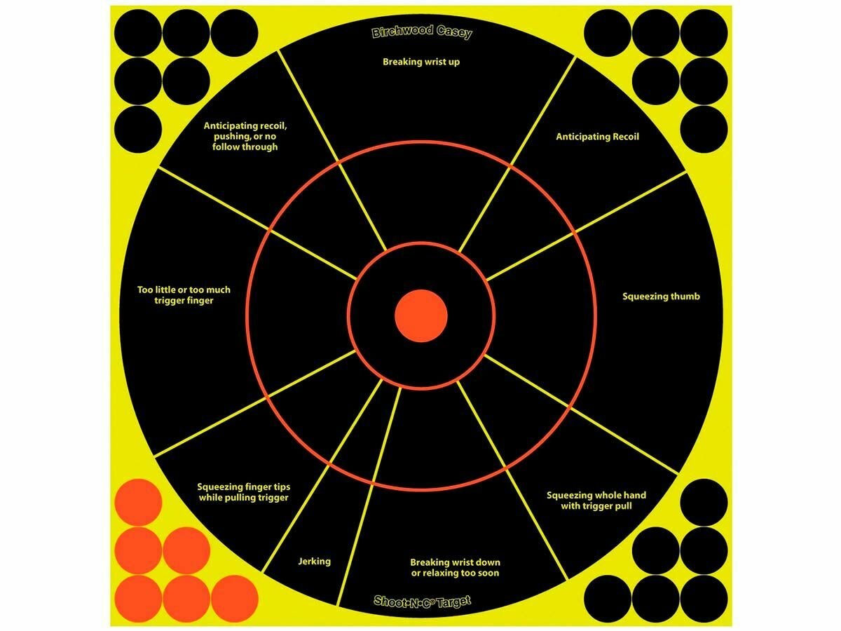 Мишень самоклеющаяся осыпающаяся Birchwood для стрельбы, 5шт.