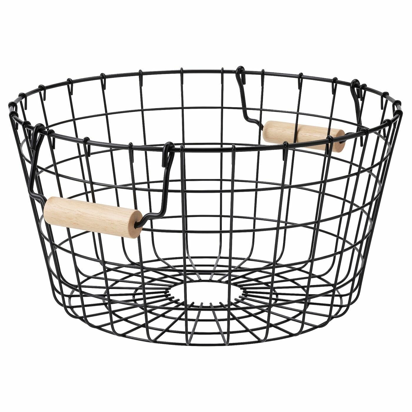 NATADE Проволочная корзина с ручками икеа, черный 38x20 см (30503938)