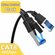 Cat8 Ethernet кабель 1.5m, черный, синий, плоский
