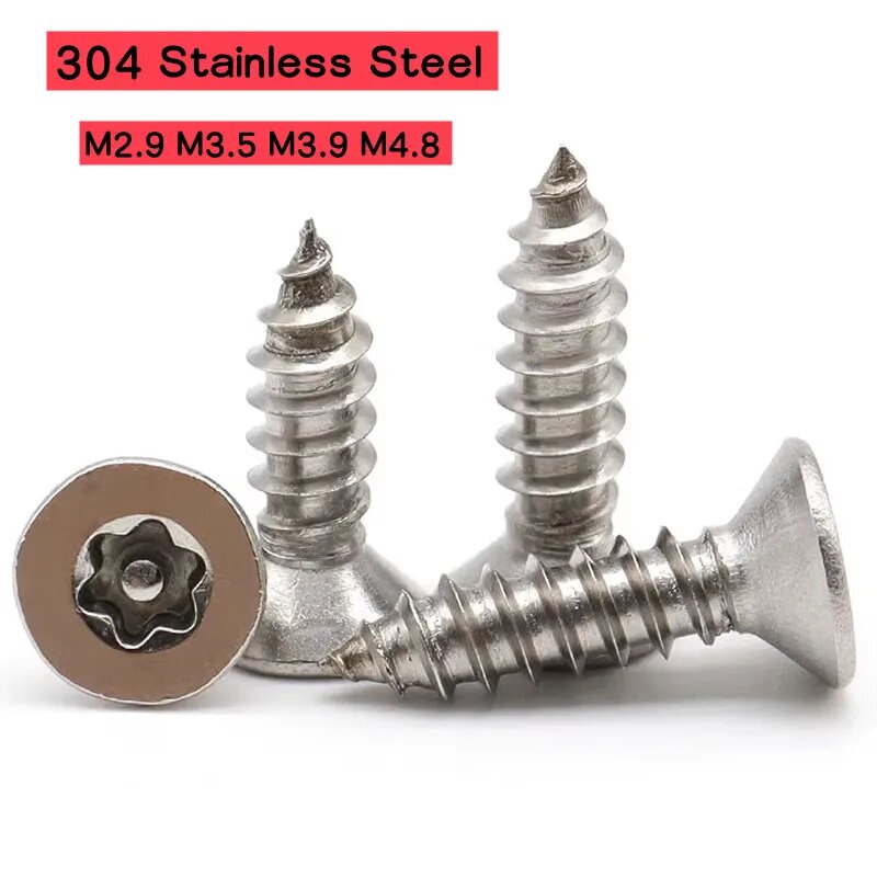 Саморезы Torx из нержавеющей стали 304 M2.9 M3.5 M3.9 M4.8 M3.5x19mm, 10pcs