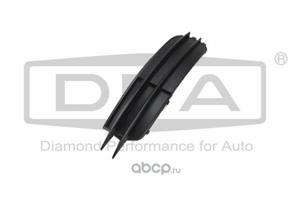 Заглушка бампера AKRADO, для Audi A6, передний, правый, пластик, чёрный