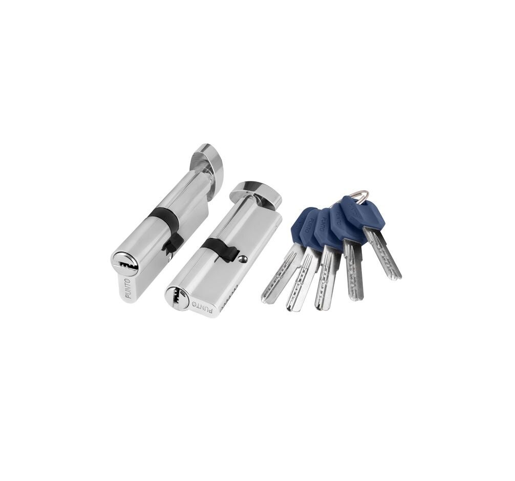 Цилиндровый механизм с вертушкой Z402/90 mm (40+10+40) CP хром 5 кл.