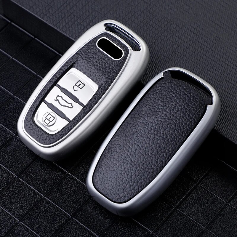 Чехол для ключа Audi silver key case, 3 кнопки