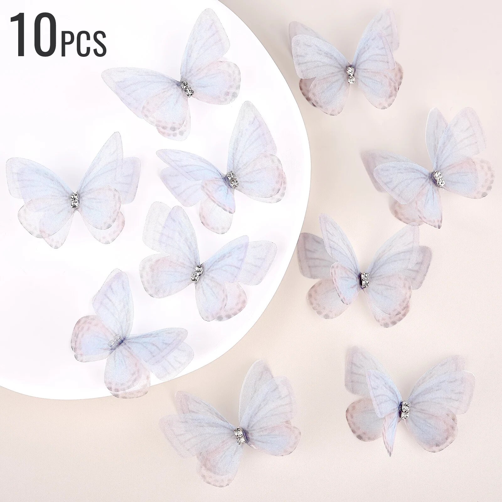 3D кружевная аппликация бабочка из марли 10 шт 01