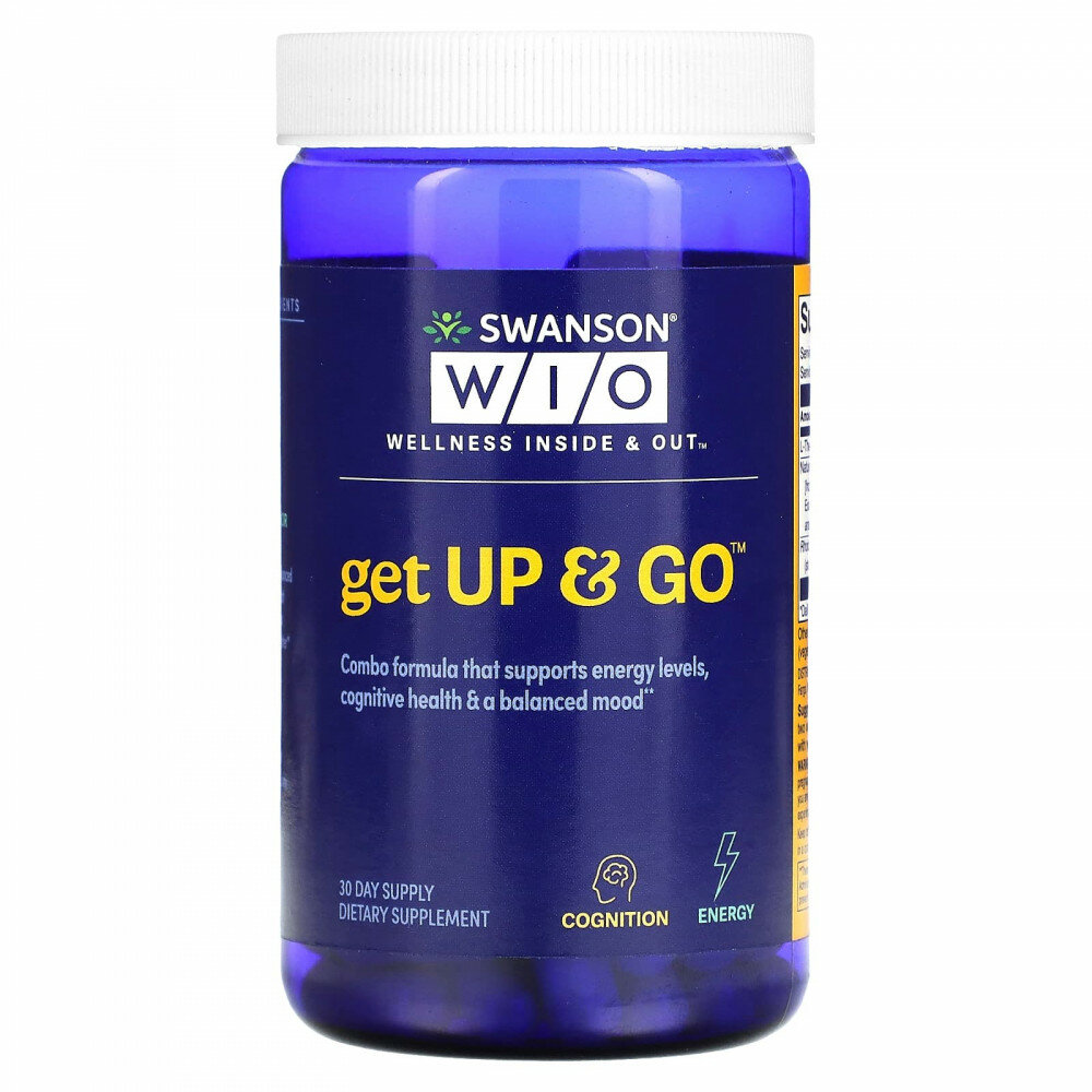 Swanson WIO, Get Up & Go™, 60 вегетарианских капсул