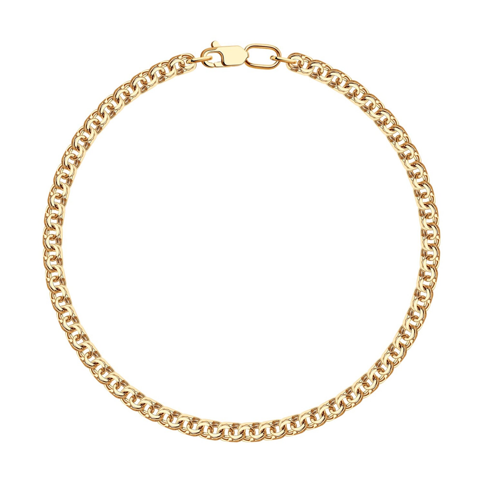 Браслет, красное золото, 585 проба