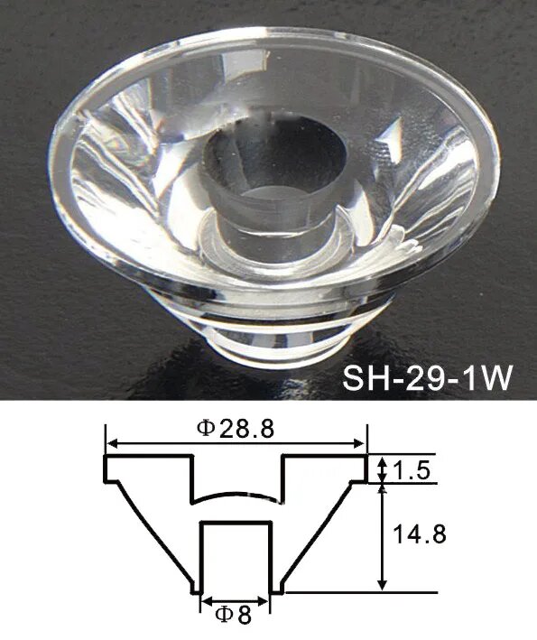 COB светодиодный фонарик, набор линз 29mm