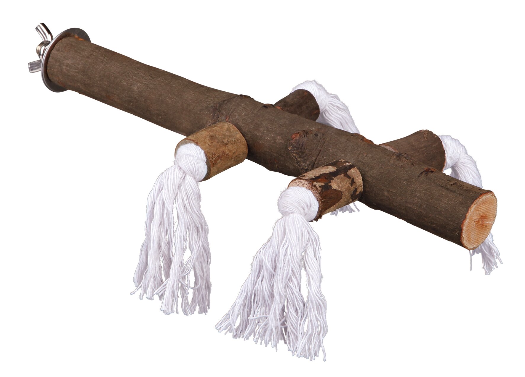 Жёрдочка деревянная, 25 см, с верёвкой, Trixie