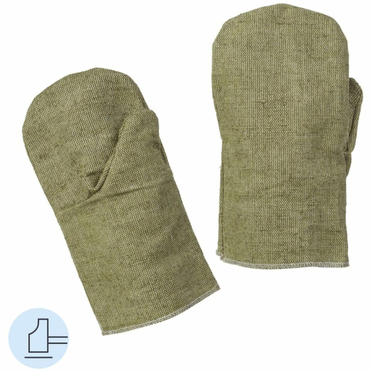 Рукавицы брезентовые с брезентовым наладонником, огнеупорная пропитка (плотность 480 г/кв. м) 10 пар