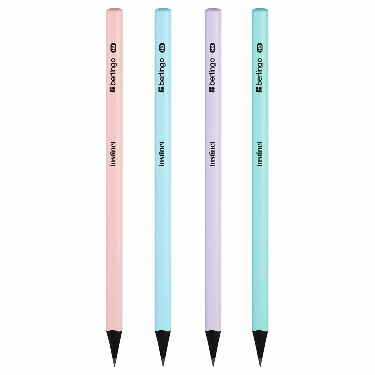 Карандаш чернографитный Berlingo Instinct (НВ, трехгранный, черное дерево, заточенный) (BP01196), 72шт.