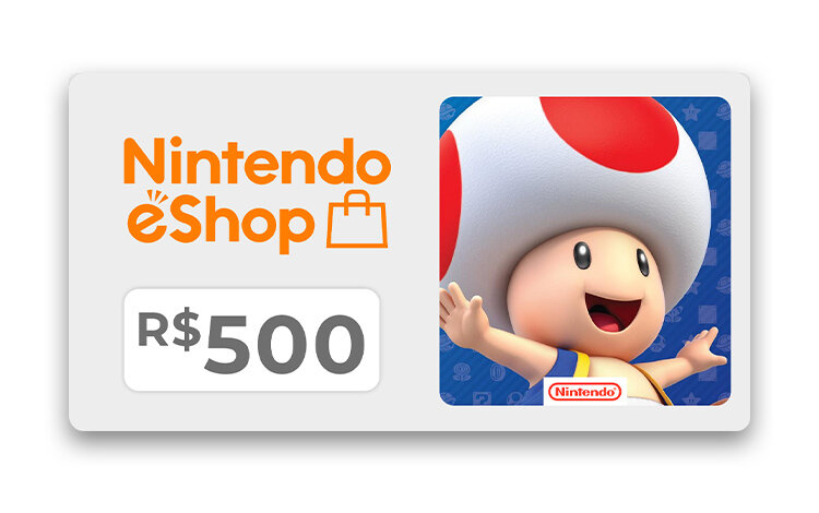 Карта оплаты Nintendo eShop 500 BRL Brazil (Nintendo eShop (BR); Nintendo Switch; Регион активации Бразилия)