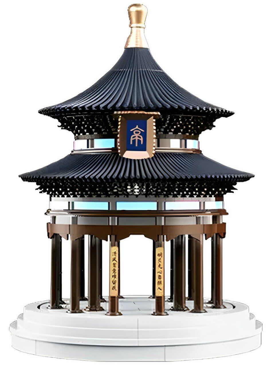 Конструктор ONEBOT Thousand Year Old Tenon Building Blocks Double Eaves Pavilion (QNSTX65AIQI)