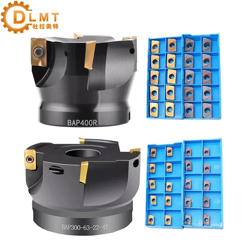 BAP 300R 400R 90 градусов прямой угол BAP300R BAP400R 40 50 63 мм торцевые фрезерные головки инструменты + карбидная вставка APMT1135 APMT1604 VP15TF inserts, BAP400R-40-16-4T