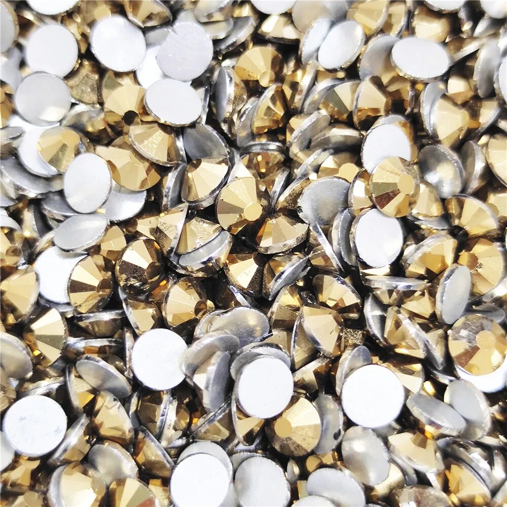 Стразы стекло Gold Hematite SS3~SS20