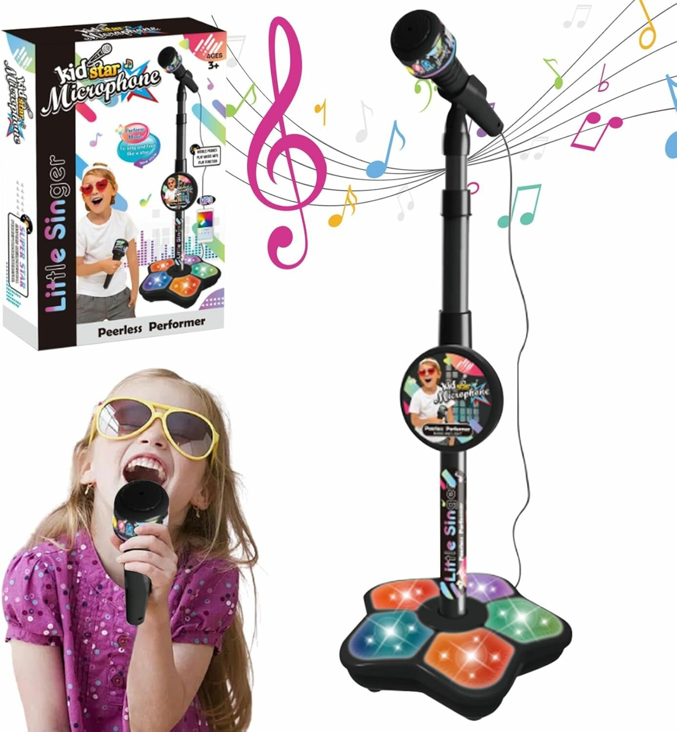 Детский микрофон на стойке Шоу / детские музыкальные инструменты
