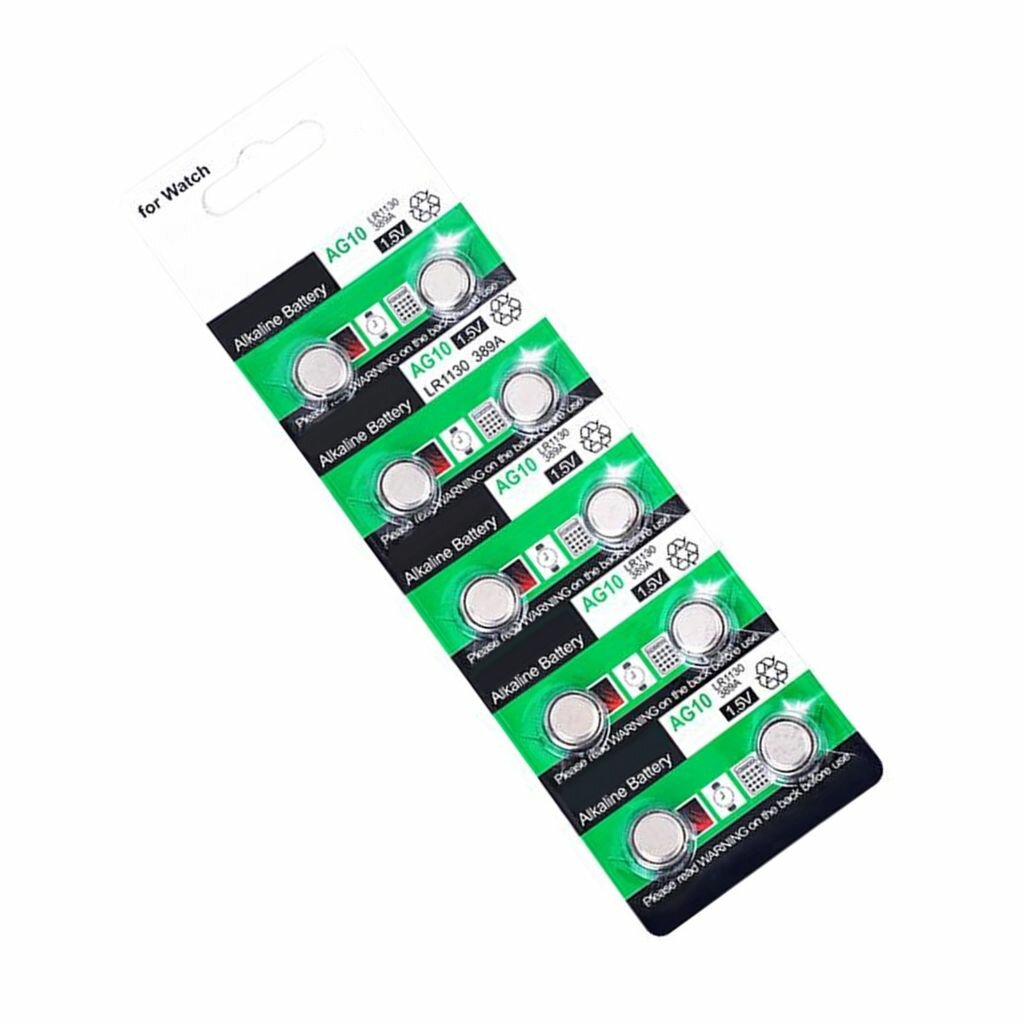 10 шт, кнопочная батарейка, батарейка для часов AG10 LR1130 с дистанционным управлением