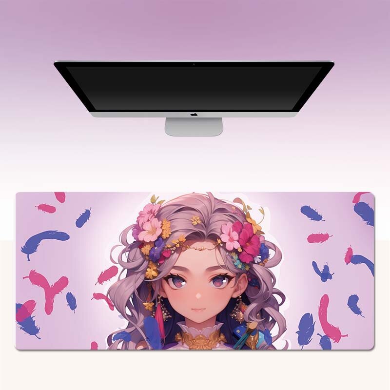Коврик для мыши Liangcaida "Cute Anime Girl", натуральный каучук, нескользящий, 1000x500 мм
