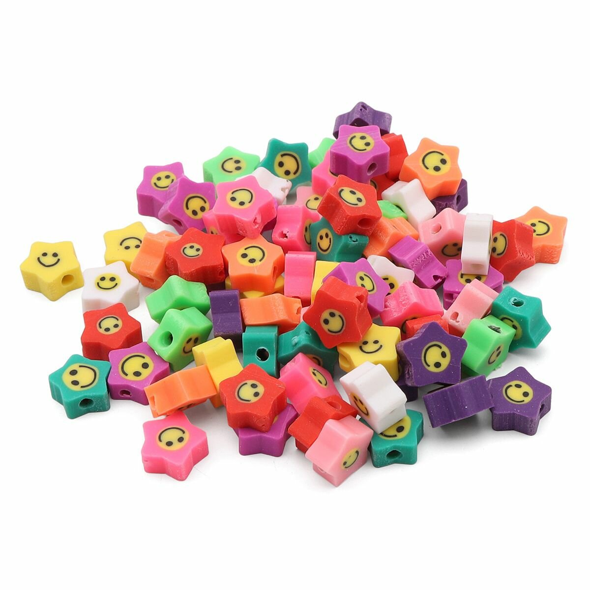 Бусины из полимерной глины 'Звездочки-смайлики' 10мм 20г, Astra&Craft