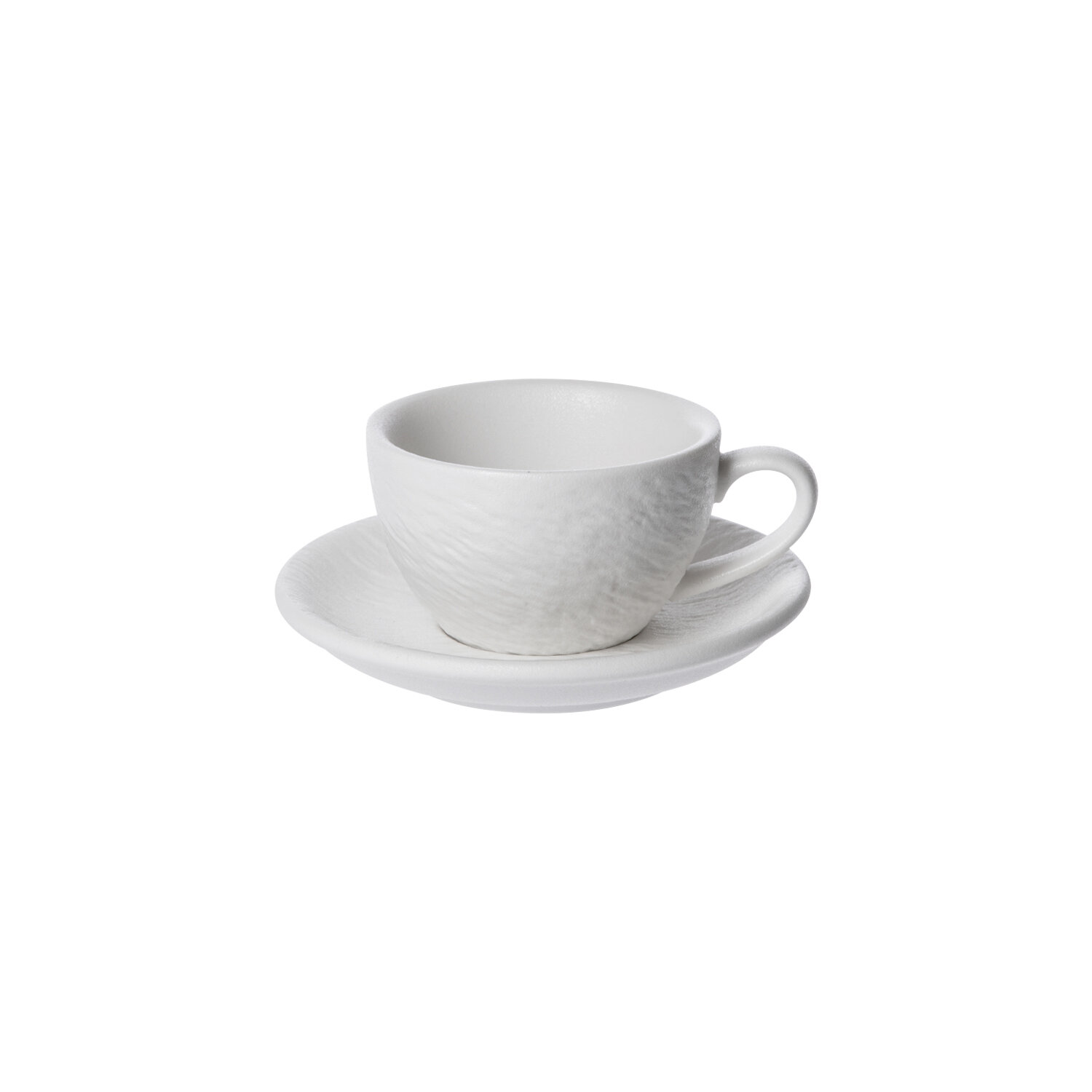 Кофейная пара фарфоровая "Corone Grafica" 90мл белая