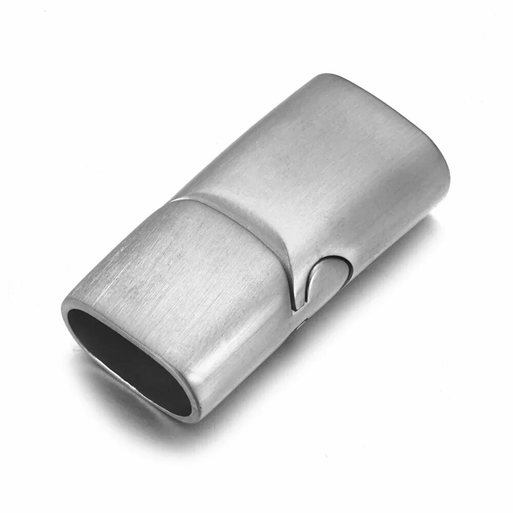Магнитные застежки EMBLAASK из нержавеющей стали 8*4 Серебряный, Inside 10mm x 5mm, Matte Silver