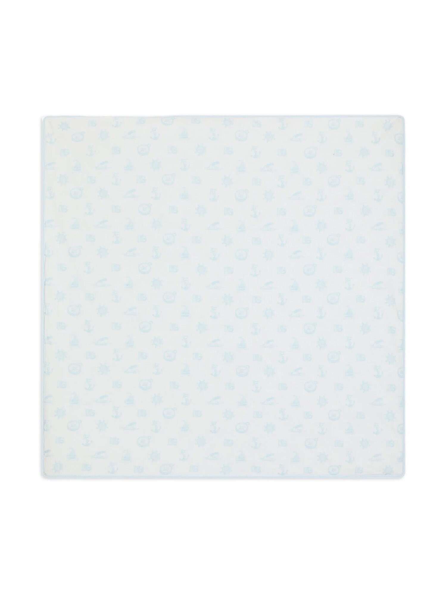 Печатное хлопковое одеяло светло-голубого цвета