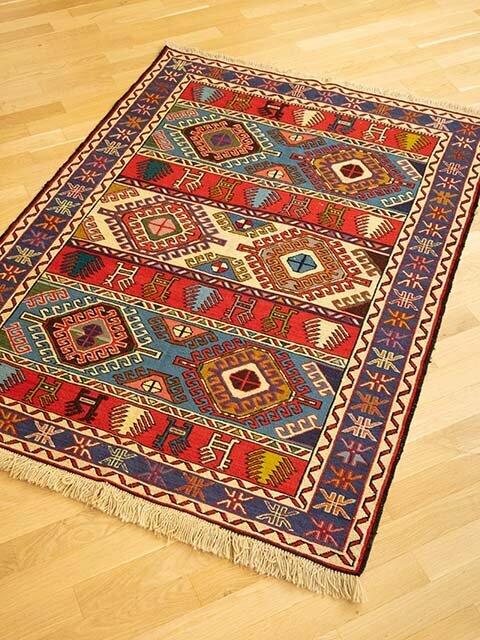 Иранский безворсовый ковер ручной работы 2117